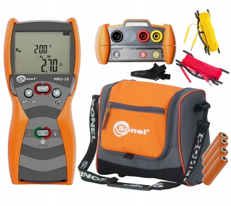 SONEL MRU-10 Miernik Rezystancji Uziemienia Zestaw | elektromarket24.pl